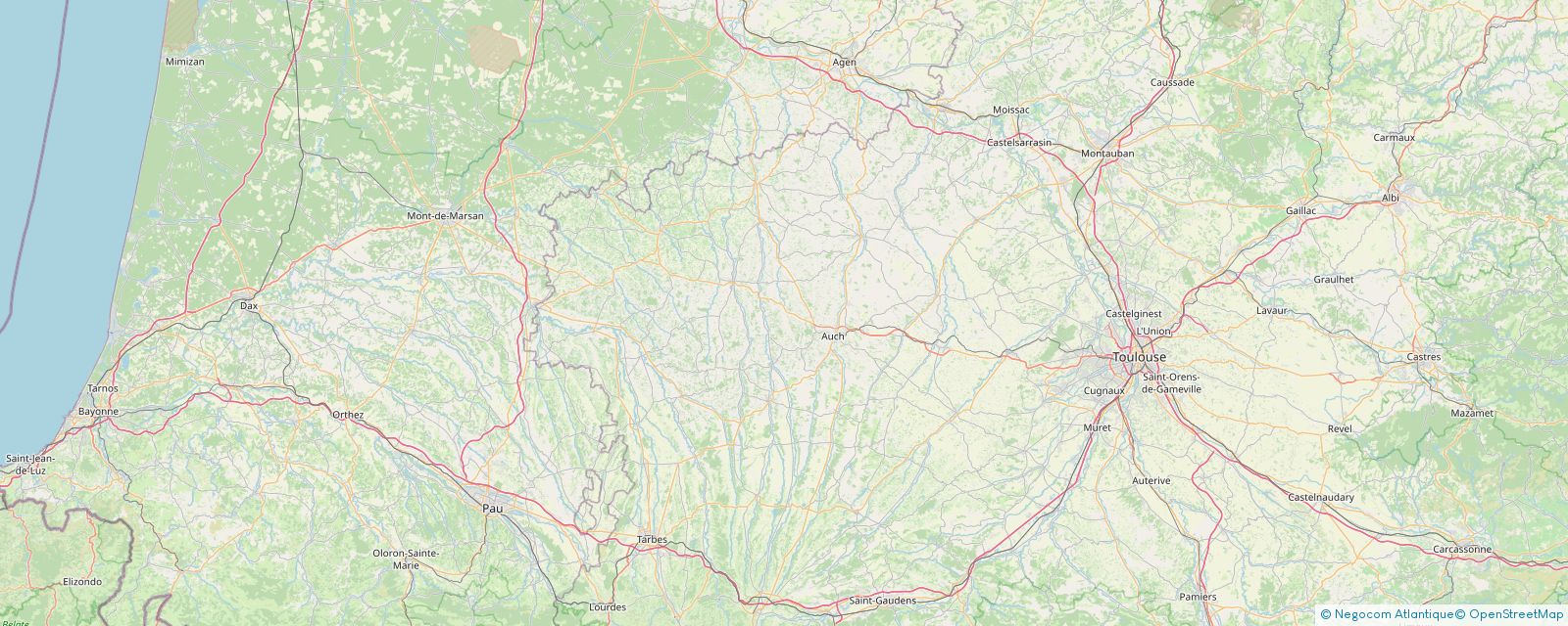 Touristic map of Gers - Guide du Gers